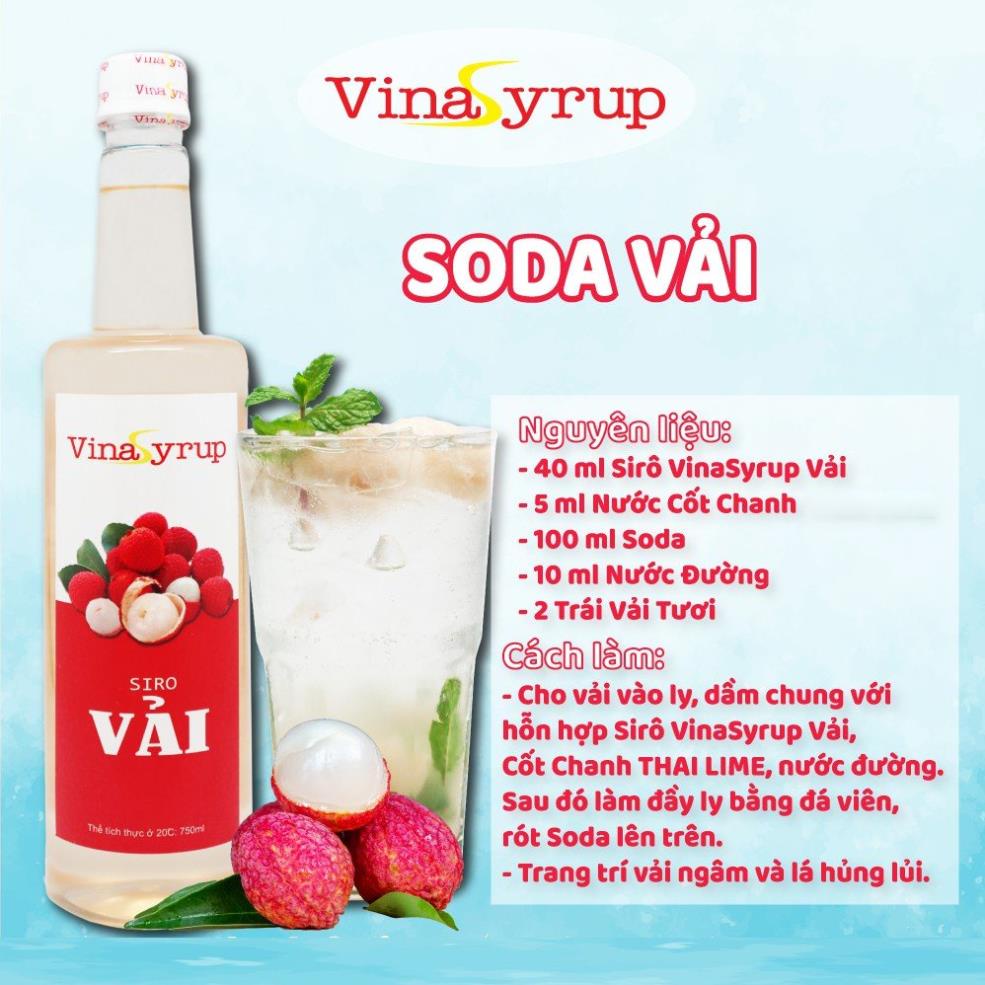 Siro Vina Syrup Chai 750ml - Syrup Làm Trà Trái Cây Đủ Các Mùi Vị | Shopee Việt Nam