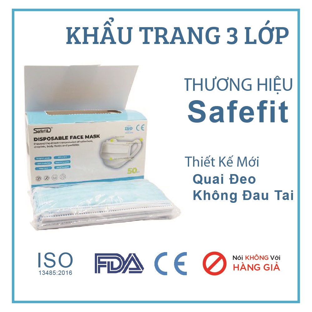 Khẩu Trang Y Tế Safefit 3 Lớp - Hộp 50 cái | Shopee Việt Nam