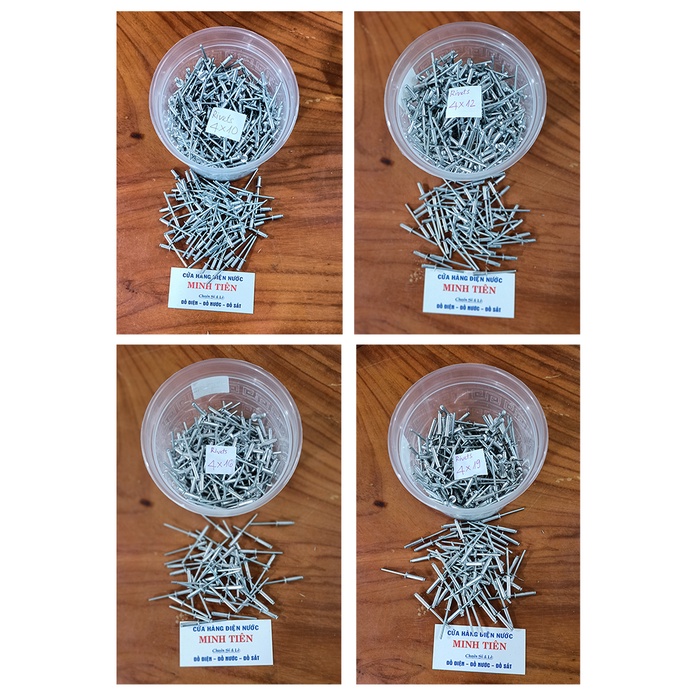 Combo 50 cây - Đinh Rive - Đinh rút - Rút Rive nhiều kích thước trong 1 ...