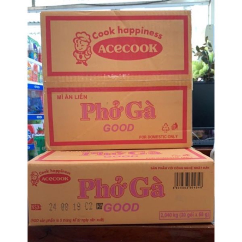 Thùng 30 gói mì phở gà/bò Good Acecook | Shopee Việt Nam