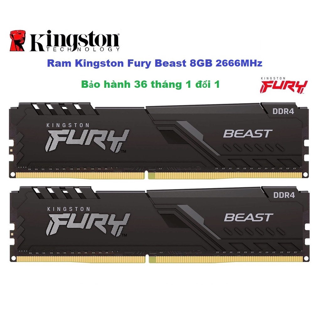 Ram PC Kingston Fury Beast 8GB DDR4 2666MHz KF426C16BB/8 | Shopee Việt Nam