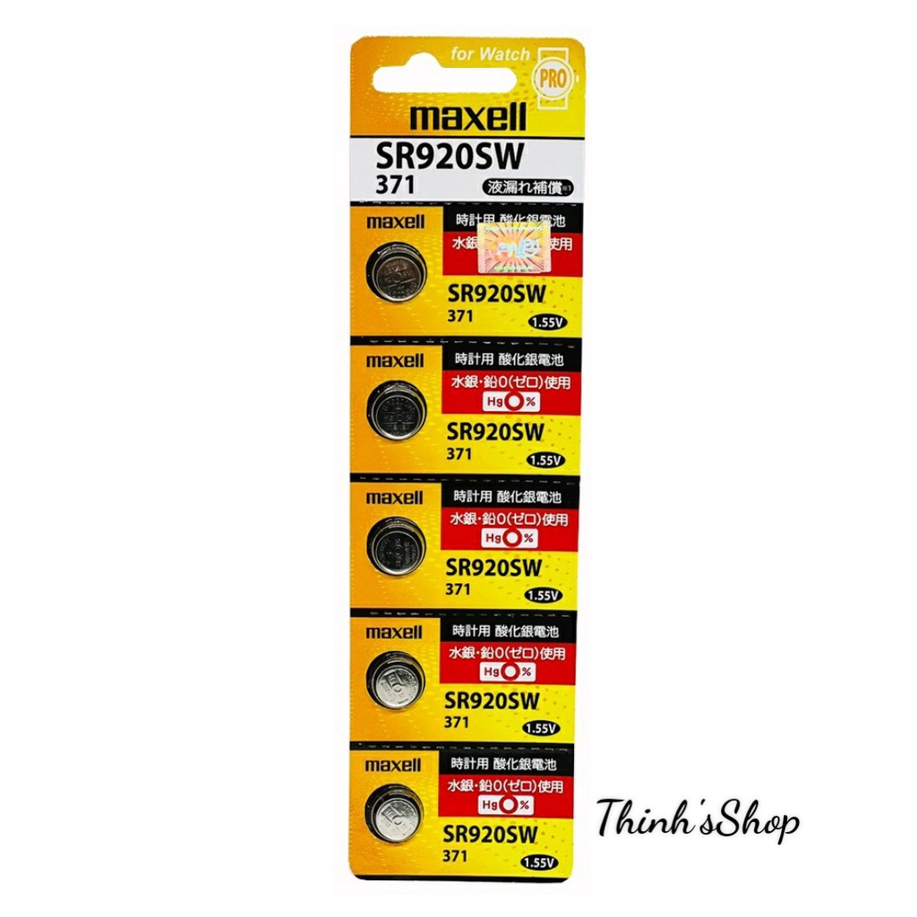 Pin đồng hồ Maxell SR920SW / SR920 / 920 / 371 PRO Gold - Hàng chính ...