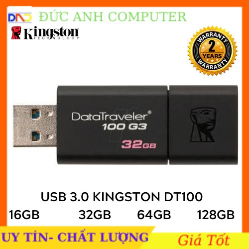 USB Kingston DT100G3 USB 3.0 16GB /32GB/ 64GB- Bảo Hành 2 Năm- 1 Đổi 1 - Tốc Độ Cao- Chính Hãng ...
