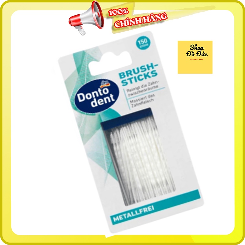 Tăm xỉa răng y tế của Đức Dontodent Brush Sticks hộp 150 chiếc | Shopee ...