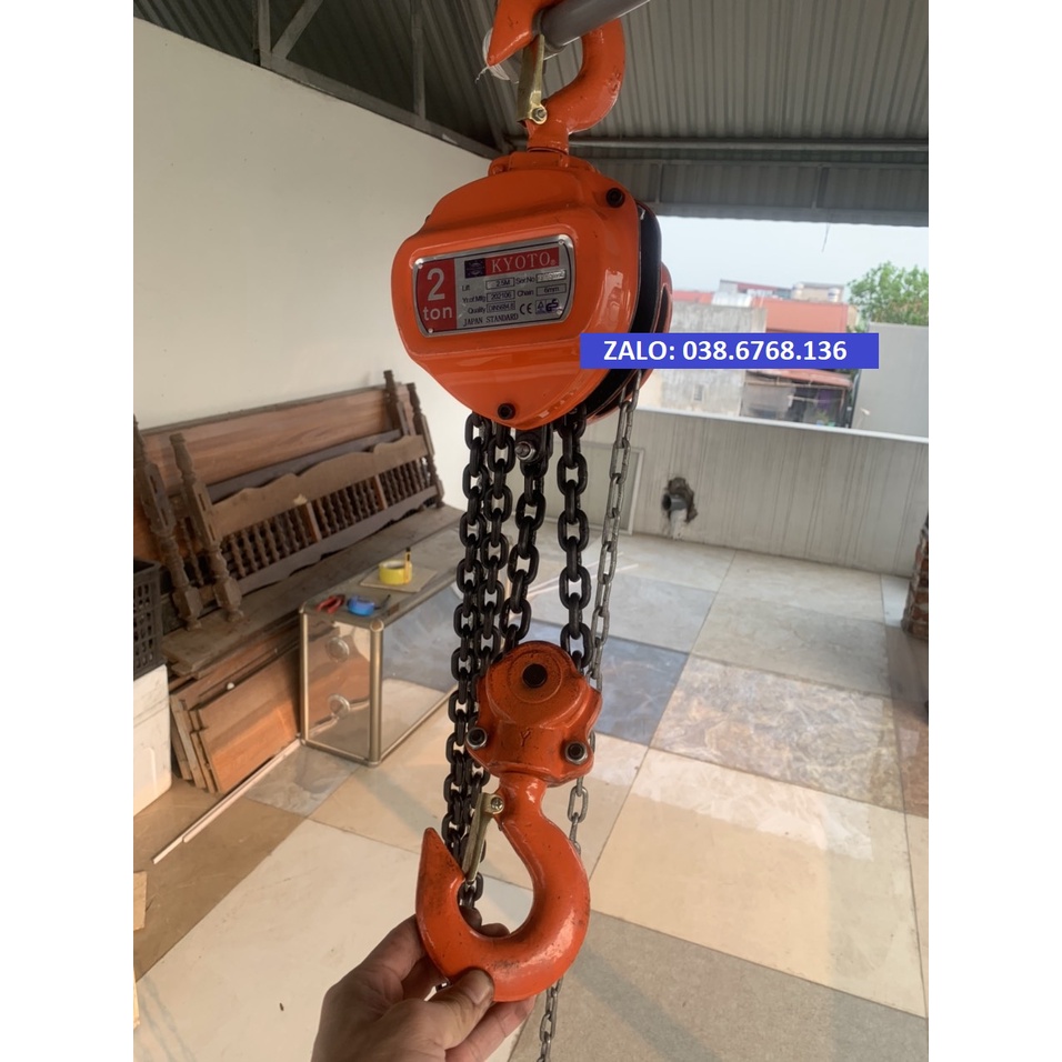 PaLăng Xích kéo tay Kyoto 1T 2.5m, dụng cụ nâng hạ hàng hóa kéo tay ...