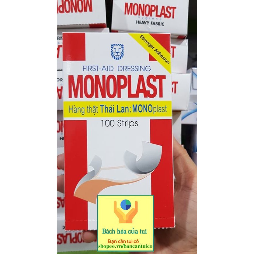 Băng keo cá nhân MONOPLAST - Hộp 100 miếng | Shopee Việt Nam