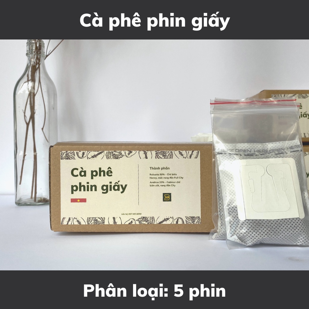 Cà Phê nguyên chất Phin Giấy Big Dream blend 80% Robusta và 20% Arabica ...