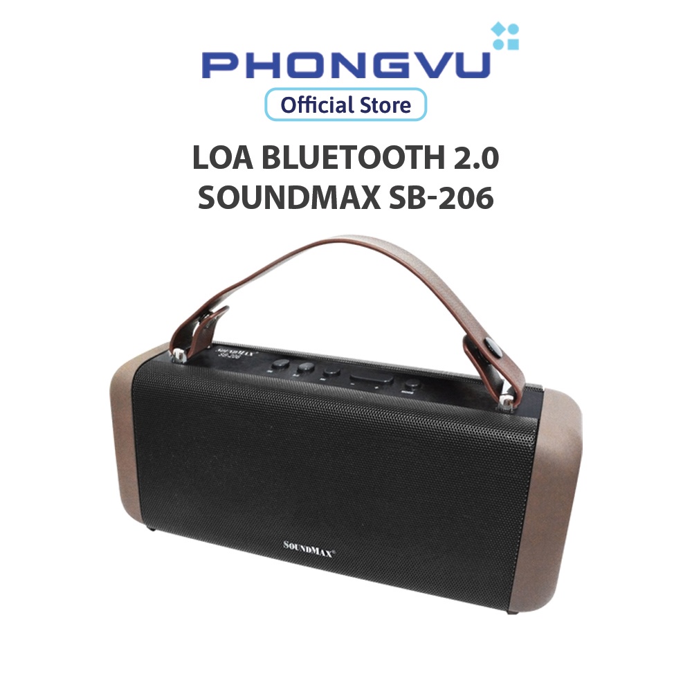 Loa bluetooth 2.0 SoundMAX SB-206 (Đen) - Bảo hành 12 tháng | Shopee ...
