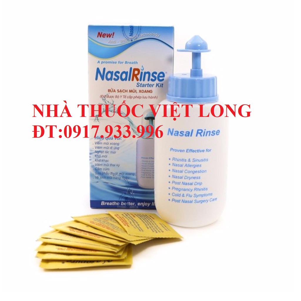 Bình Rửa Mũi Nasal Rinse + Kèm 10 Gói Dung Dịch Muối | Shopee Việt Nam