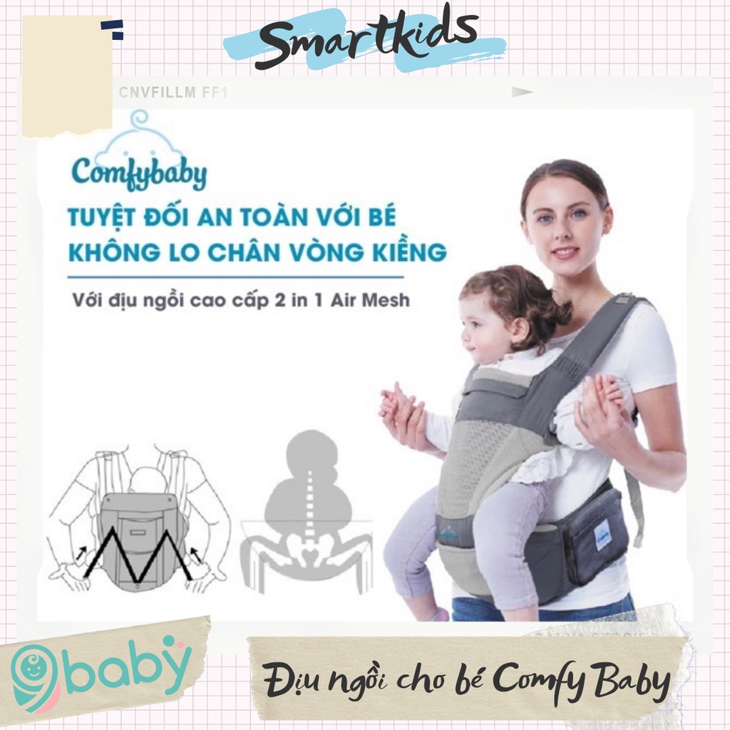 [ẢNH THẬT + VIDEO] Địu ngồi cao cấp 4 tư thế 2 trong 1 AIR MESH ...