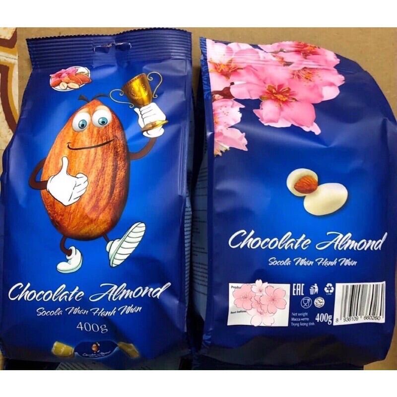 {Mẫu Mới]Kẹo Ivan Socola Bọc Hạnh Nhân Nga 400g màu xanh-Đóng Gói Tại Việt Nam-Kẹo Nga 100% ...