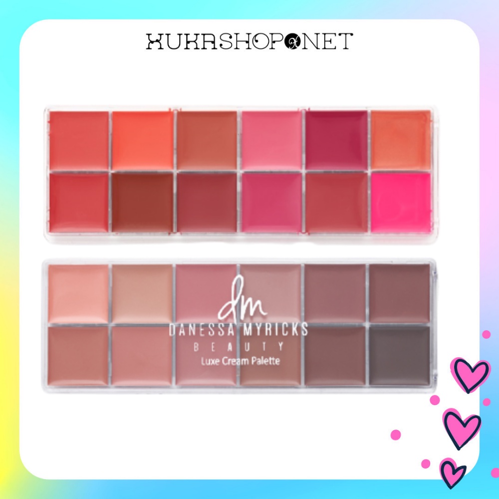 [Chính hãng][Không hộp] Bảng son lì 12 ô Dm Danessa Myricks Lux Lip Cream Palette (48g) | Shopee ...