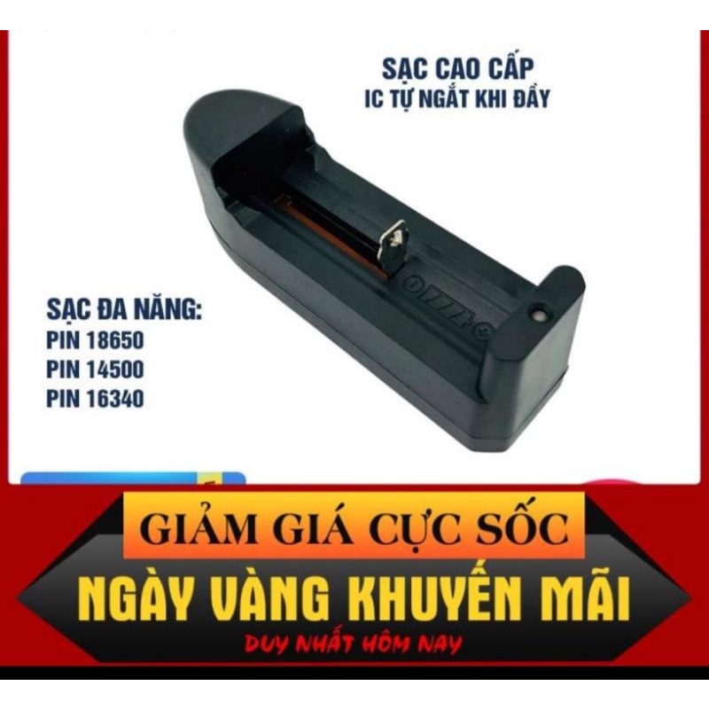 Sạc Pin Li-ion đa năng 3.7V 18650, 14500, 16340... loại một pin tự ngắt ...
