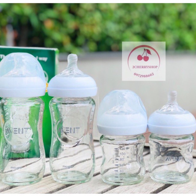 Bình sữa Thuỷ tinh Philip Avent Us 120ml 240 | Shopee Việt Nam