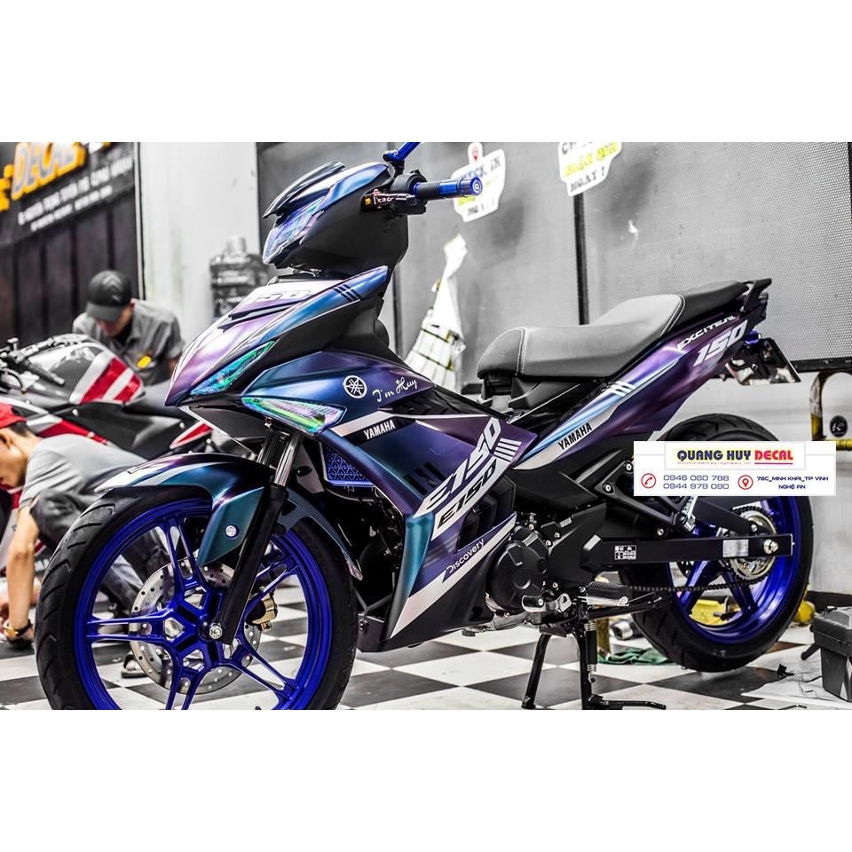 Tem trùm exciter 150 xanh tím, độ team decal xe ex dán đời 2015-2020 ...