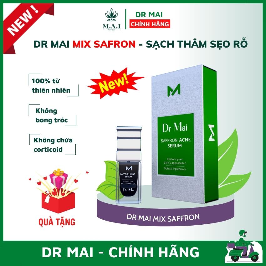 Dr Mai mix saffron sạch thâm mụn mẫu mới 6ml làm mịn da, thu nhỏ lỗ chân lông, hết thâm mờ sẹo ...