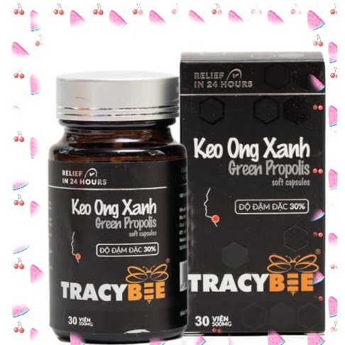 [Tracybee] Combo 2 hộp Keo ong xanh đậm đặc dạng viên (1 hộp 30 viên ...