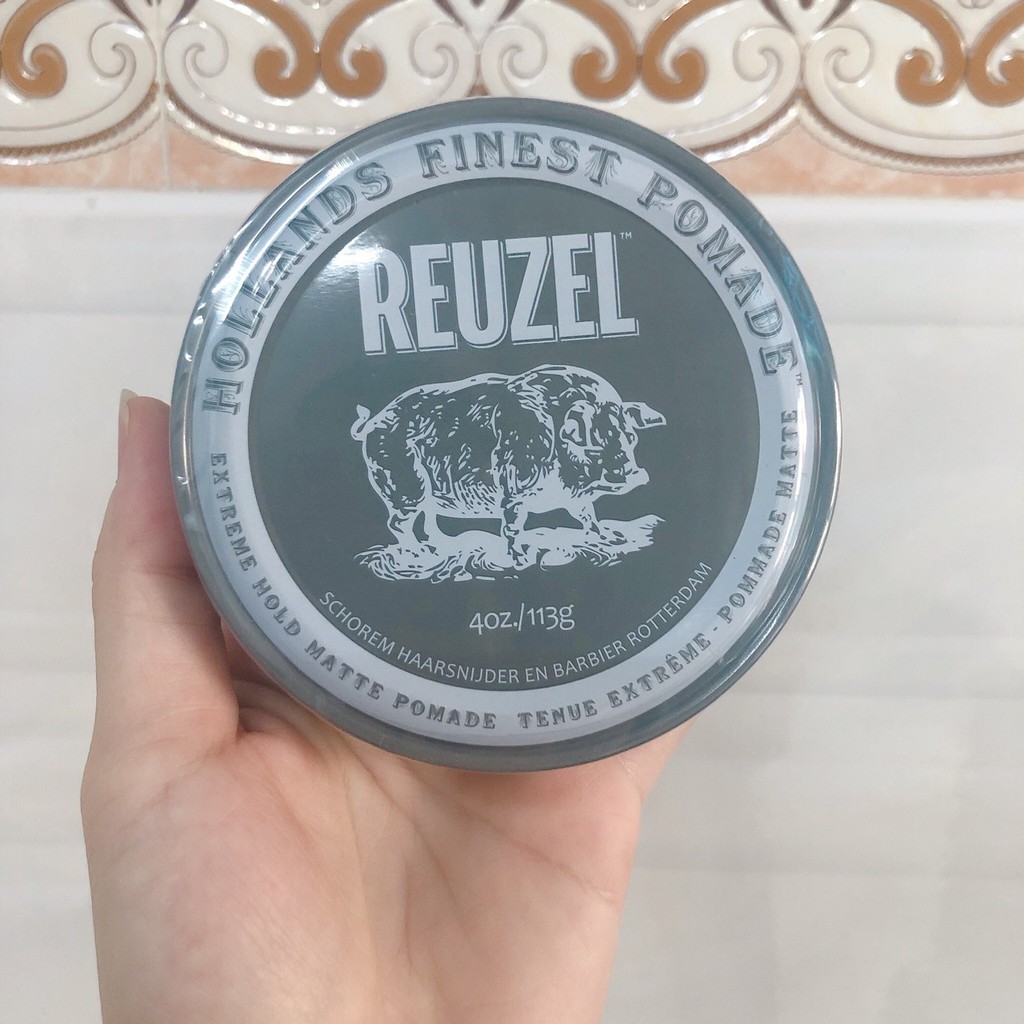 Sáp vuốt tóc Nam Reuzel (wax con heo) Extreme Hold Matte Pomade giữ nếp ...