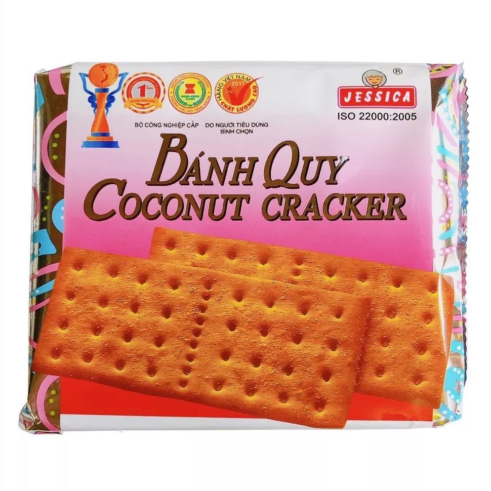 Bánh Quy Coconut Cracker Jessica Bạc Vuông (Gói 178g) | Shopee Việt Nam