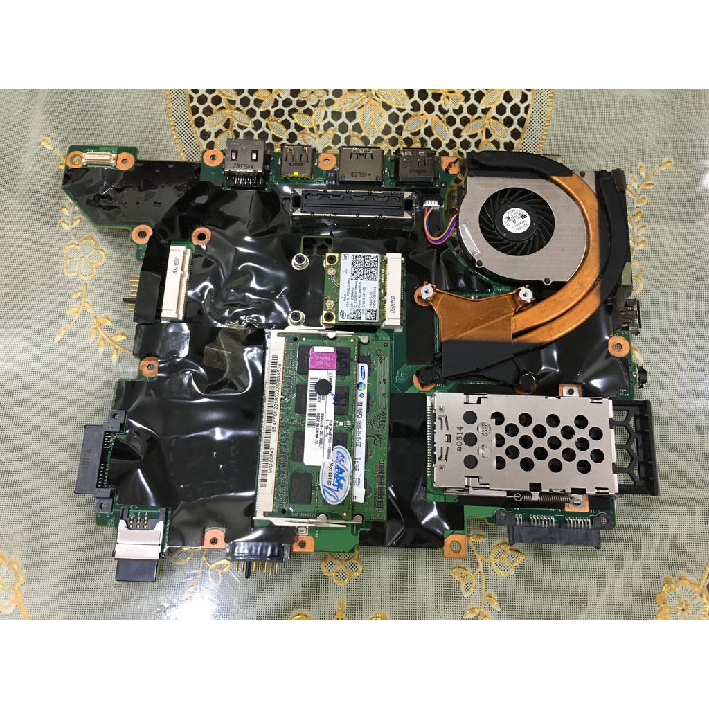 Bo mạch chủ mainboard laptop lenovo T410s kèm 4GB RAM, tản nhiệt, quạt ...