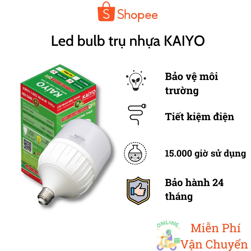Bóng đèn LED BULB 5W - 50W nhãn hiệu KAIYO | Shopee Việt Nam
