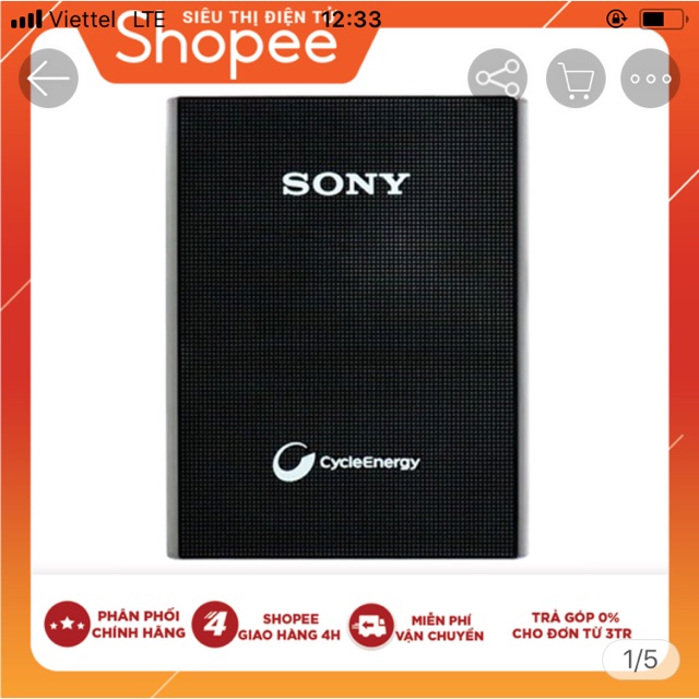 Sạc dự phòng sony cp-v3 | Shopee Việt Nam