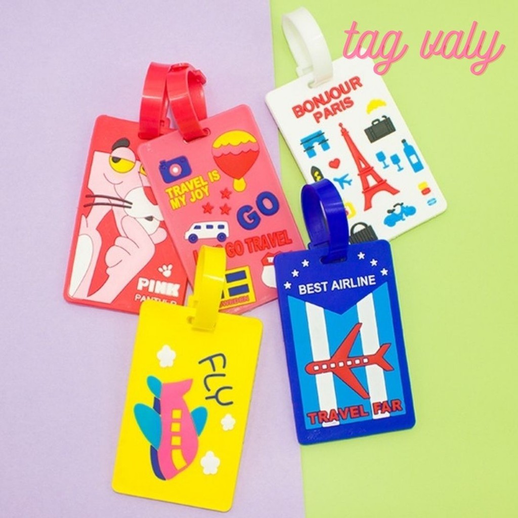 [Được chọn mẫu] Thẻ name tag gắn vali hành lý hình chữ nhật phong cách ...