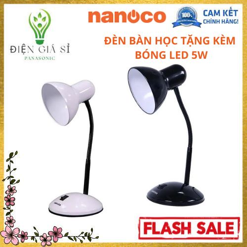Đèn Bàn Học Chính Hãng Nanoco(NDKC02W/ NDKC02B) Tặng Kèm Bóng Led Bulb ...