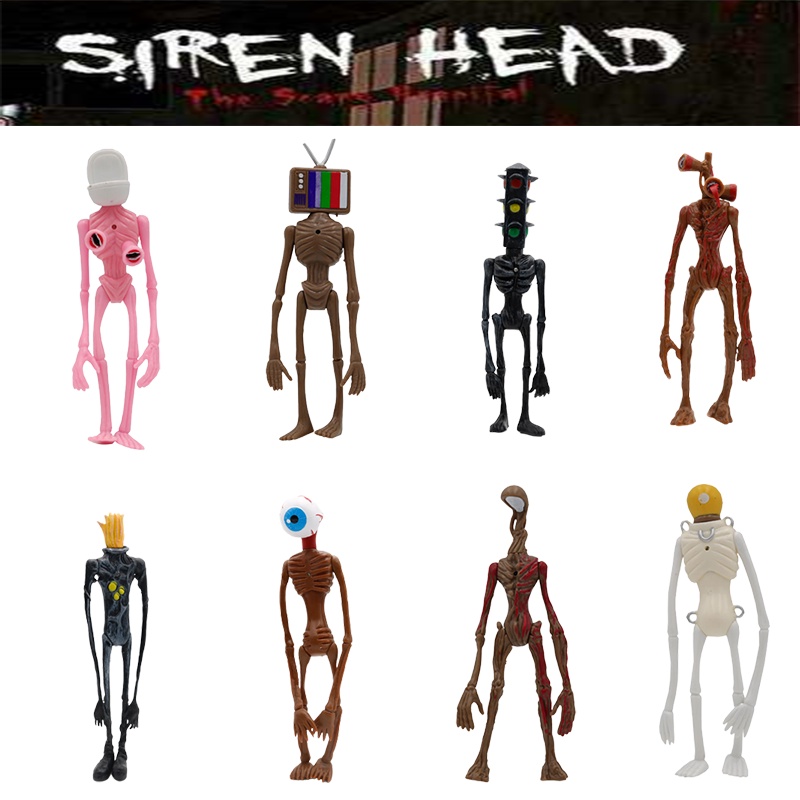 New 4pcs/8pcs set Siren Head Action Figures PVC Model Chest Glows Kids ...