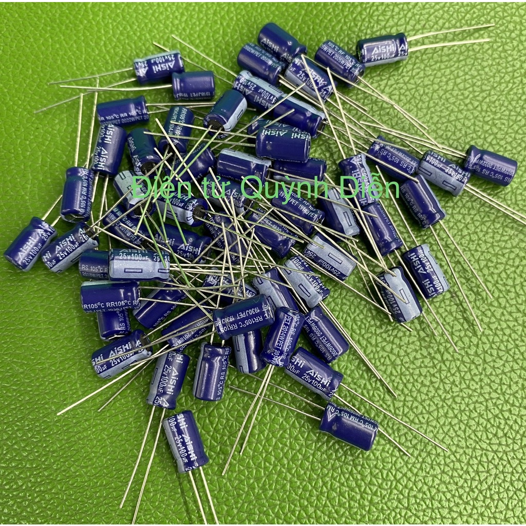Tụ Hóa 25V 100uF Combo 100 cái - linh kiện điện tử QUỲNH DIỄN | Shopee ...