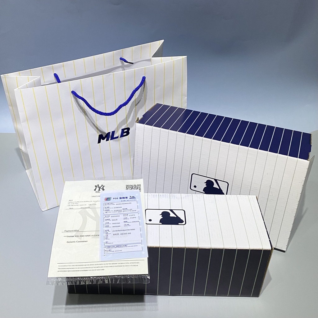 PK Hộp túi giấy carton MLB NY đựng giày dép quần áo mũ nón gói quà đóng ...