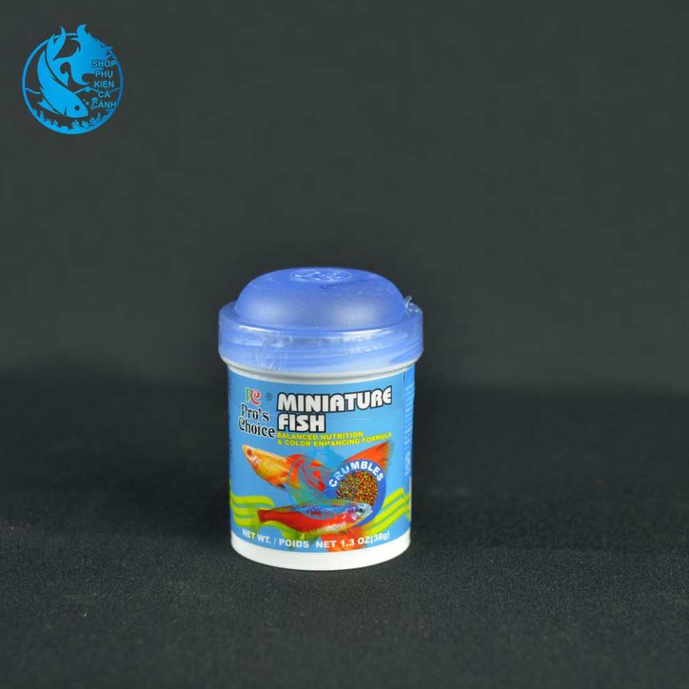 Thức ăn cho cá Neon, Sóc Đầu Đỏ, Bảy Mầu MINIATURE FISH lon 38g ...