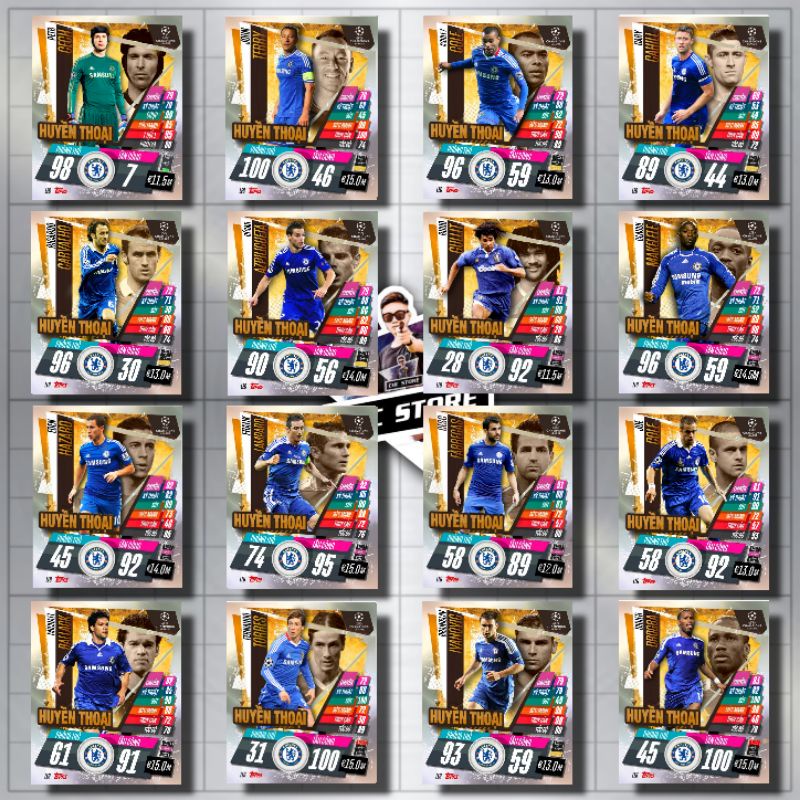 Thẻ cầu thủ huyền thoại Chelsea Match attax 2020/21 size poca Torres ...