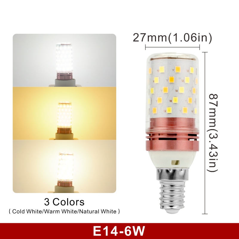 Bóng Đèn LED 6W 8W E27 E14 60 / 80Led SMD2835 220V Ánh Sáng Cao Hình Bắp Ngô Độc Đáo Trang Trí ...