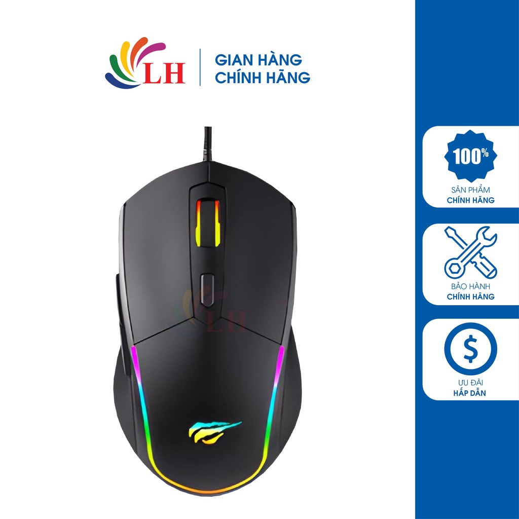Chuột có dây Gaming Havit M79 - Hàng chính hãng - DPI 1200 - 3600, LED ...