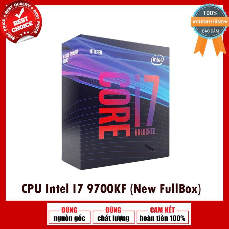 Bộ vi xử lý / CPU Intel Core i7-9700KF (3.6GHz turbo up to 4.9GHz, 8 nhân 8 luồng, 12MB Cache ...