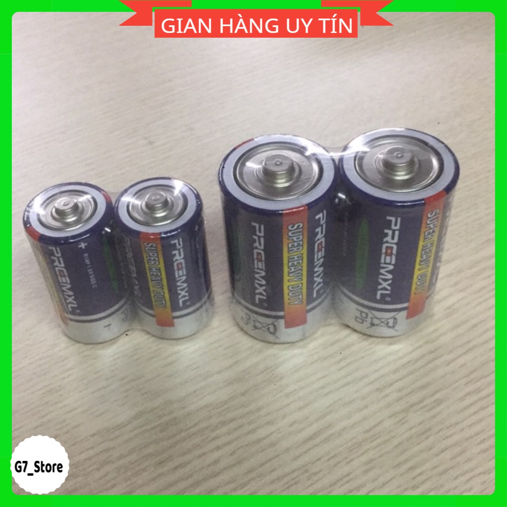 (SALE) 2 viên pin R14P/R20P 1,5V Pin trung PREMXL chính hãng | Shopee ...