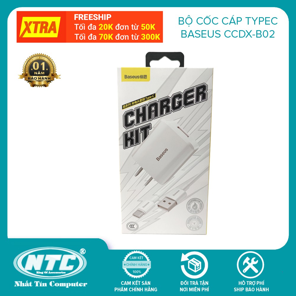 Bộ cốc cáp typeC Baseus CCDX-B02 max 2A - dây dài 1m truyền dữ liệu ...