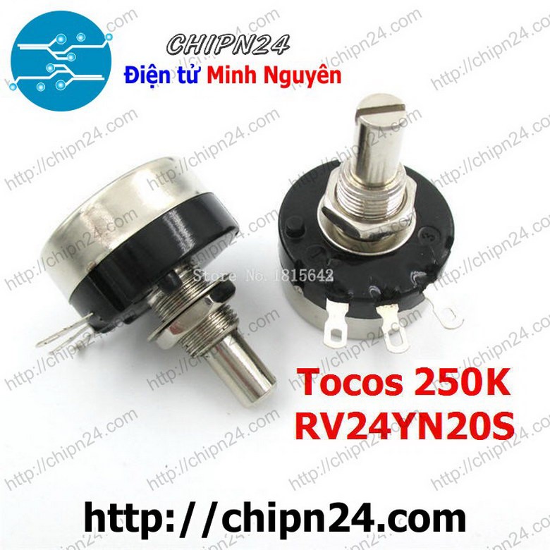 [1 CHIẾC] Biến trở Tocos RV24 250K (Chưa kèm nắp chụp) (RV24YN20S B254 ...