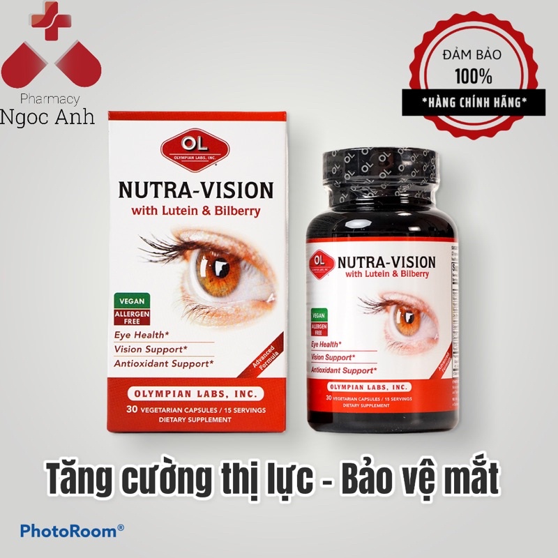 Nutra-Vision Olympian Labs - Tăng cường thị lực, bảo vệ mắt, hộp 30 ...