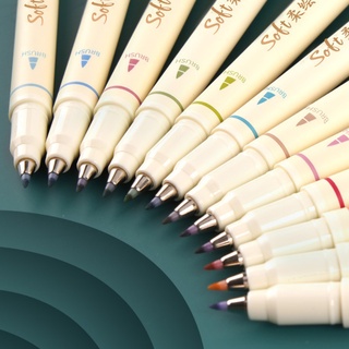 SET 3 & 12 BÚT Soft Brush Sign Pen Luyện Calligraphy Ngòi Cao Cấp ...