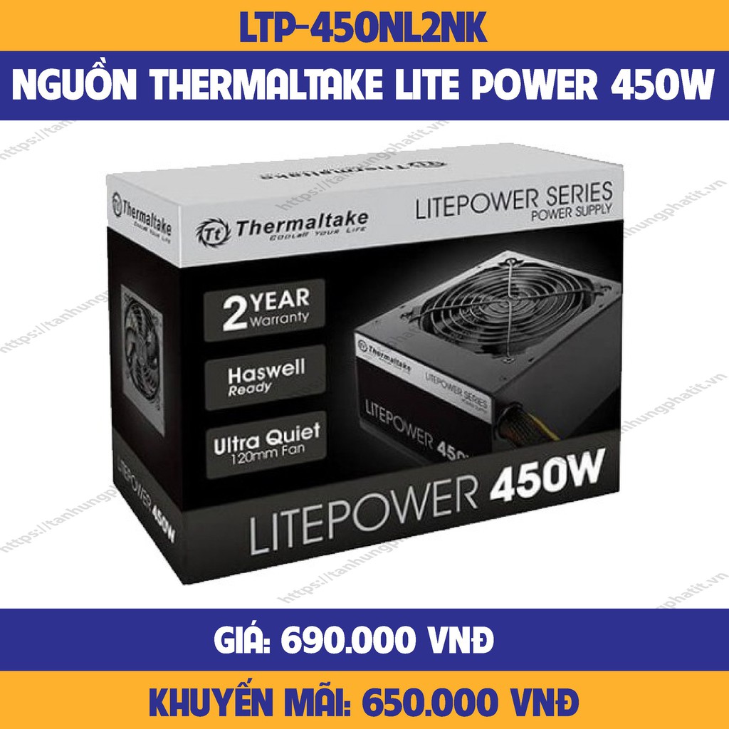 Nguồn máy tính PC Thermaltake Litepower 450W-hàng chính hãng-mới 100% ...