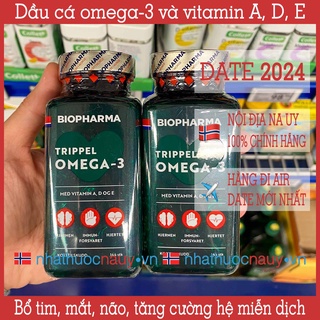 [Combo 2 hộp] Dầu cá Biopharma Trippel Omega-3 | Nội địa Na Uy chính ...