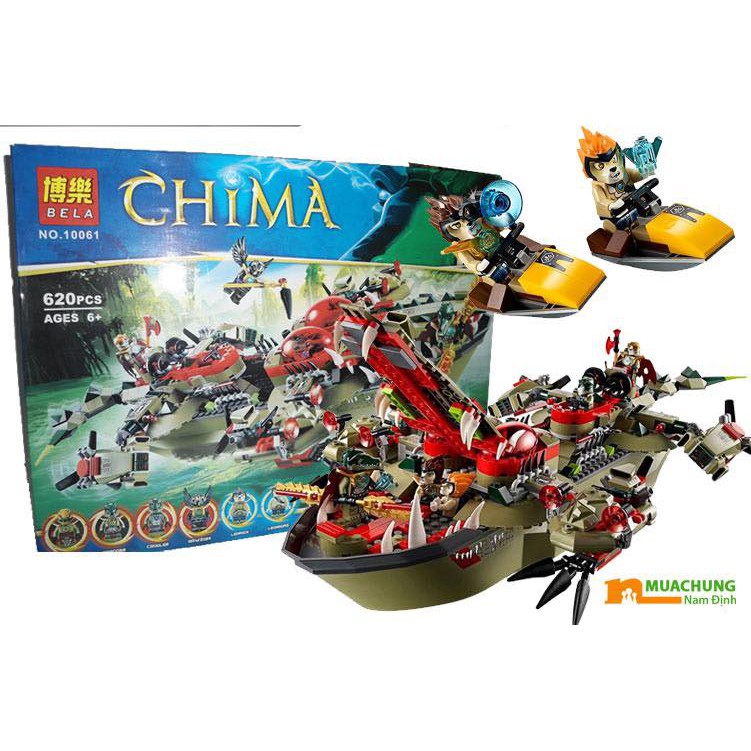 Lắp ráp xếp hình Lego Chima 70006 Bela 10061: Tàu chỉ huy của Cragger | Shopee Việt Nam