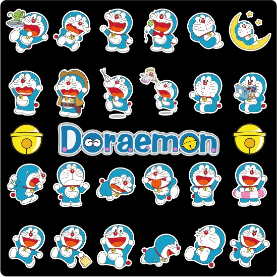 Set 12 Sticker Doraemon cắt sẵn Khổ A5,dán xe cute,Decal Dán Mũ Bảo ...