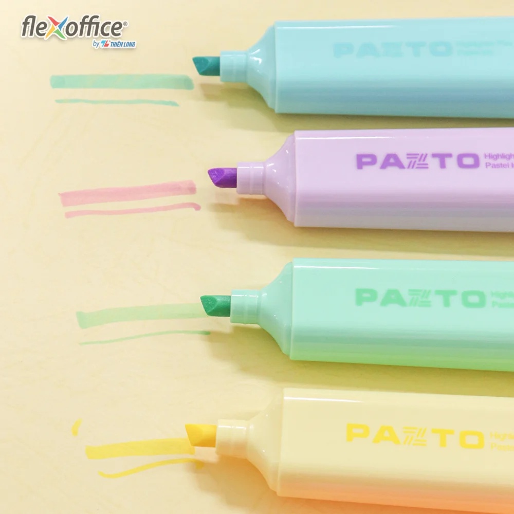 Bút dạ quang màu Pastel Thiên Long Flexoffice Pazto FO-HL009/VN - Bút ...