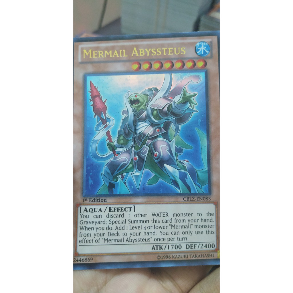 [Thẻ bài Yugioh TCG] Mermail Abyssteus - CBLZ-EN083 - Ultra Rare 1st Edition | Shopee Việt Nam