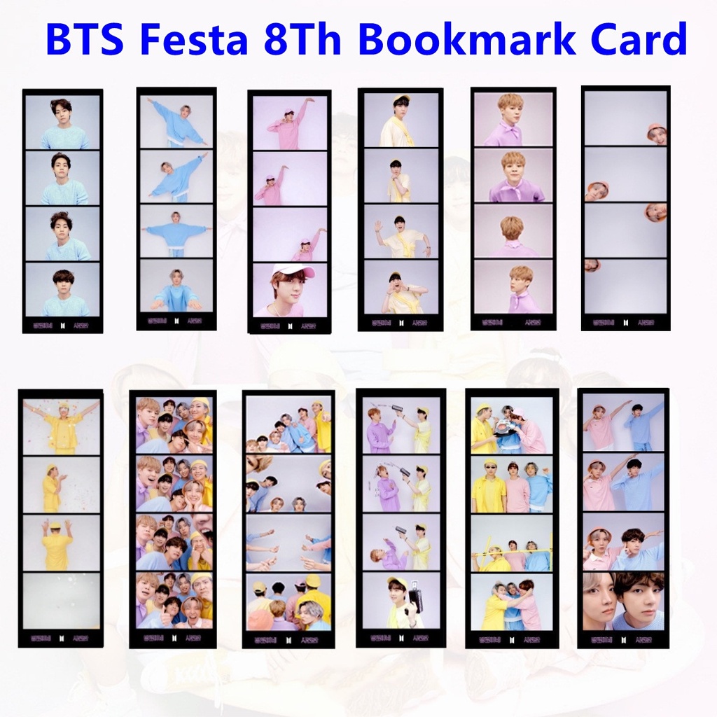 Thẻ đánh dấu sách 4 ngăn hình nhóm nhạc bts festa 8th | Shopee Việt Nam