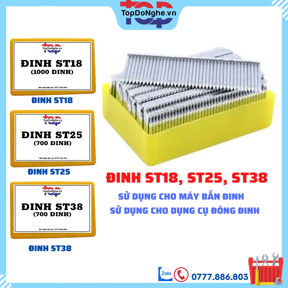 Đinh đóng tường ST18 ST25 ST38 cho máy bắn đinh và dụng cụ đóng đinh bê tông | Shopee Việt Nam