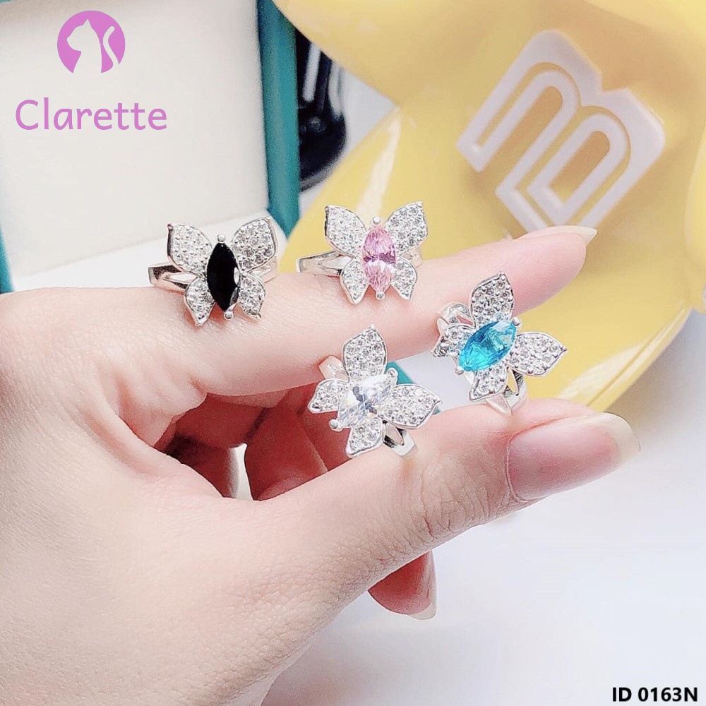 Nhẫn bạc hình bướm Clarette 0163N | Shopee Việt Nam